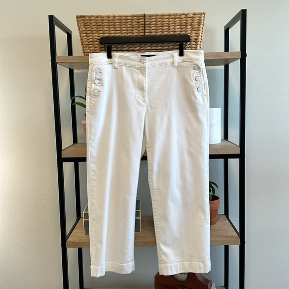 Talbots | Jeans | Talbots Button Pocket Mid To High Rise White Crop ...